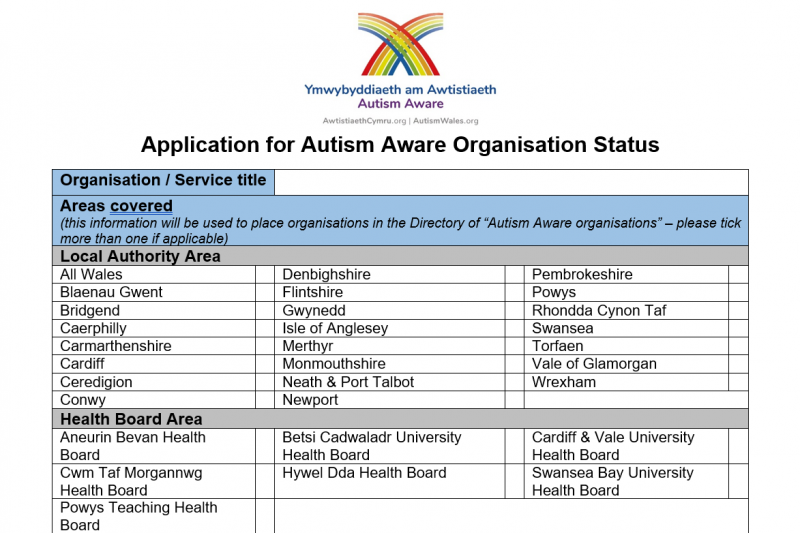Autism Aware Organisations - Niwrowahaniaeth Cymru | Neurodivergence ...