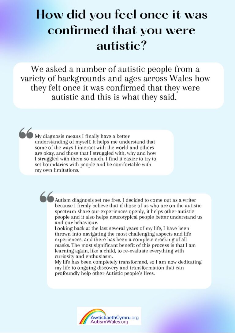 Advice sheets for autistic adults - Niwrowahaniaeth Cymru ...